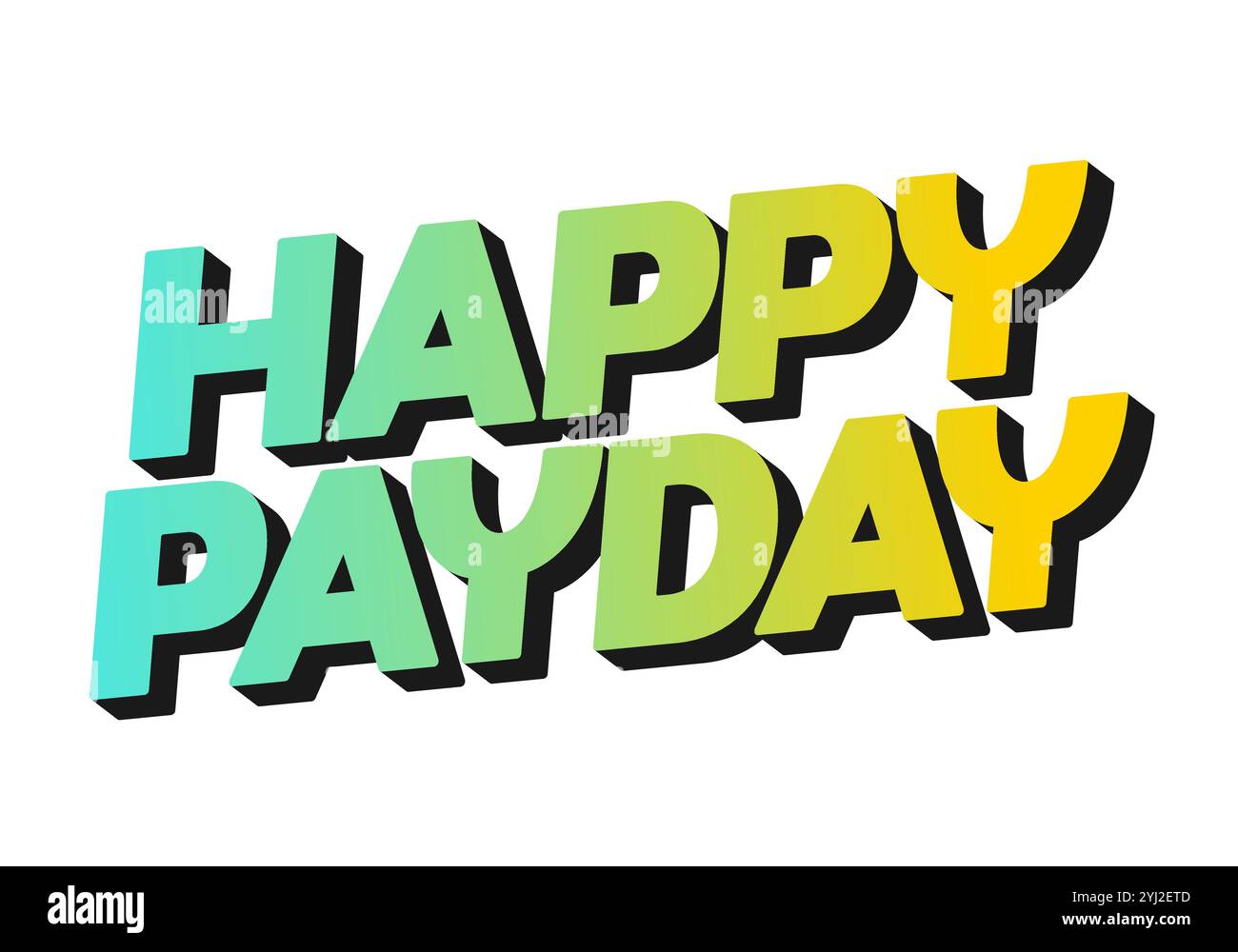Happy payday text effect design for social media ads. 3D style Stock ...