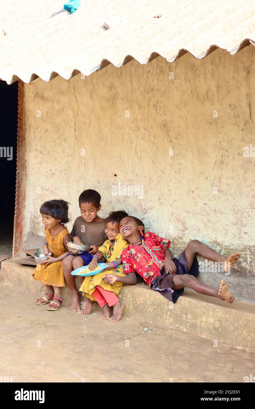 North east Indian children sitting together Stock Photo - Alamy