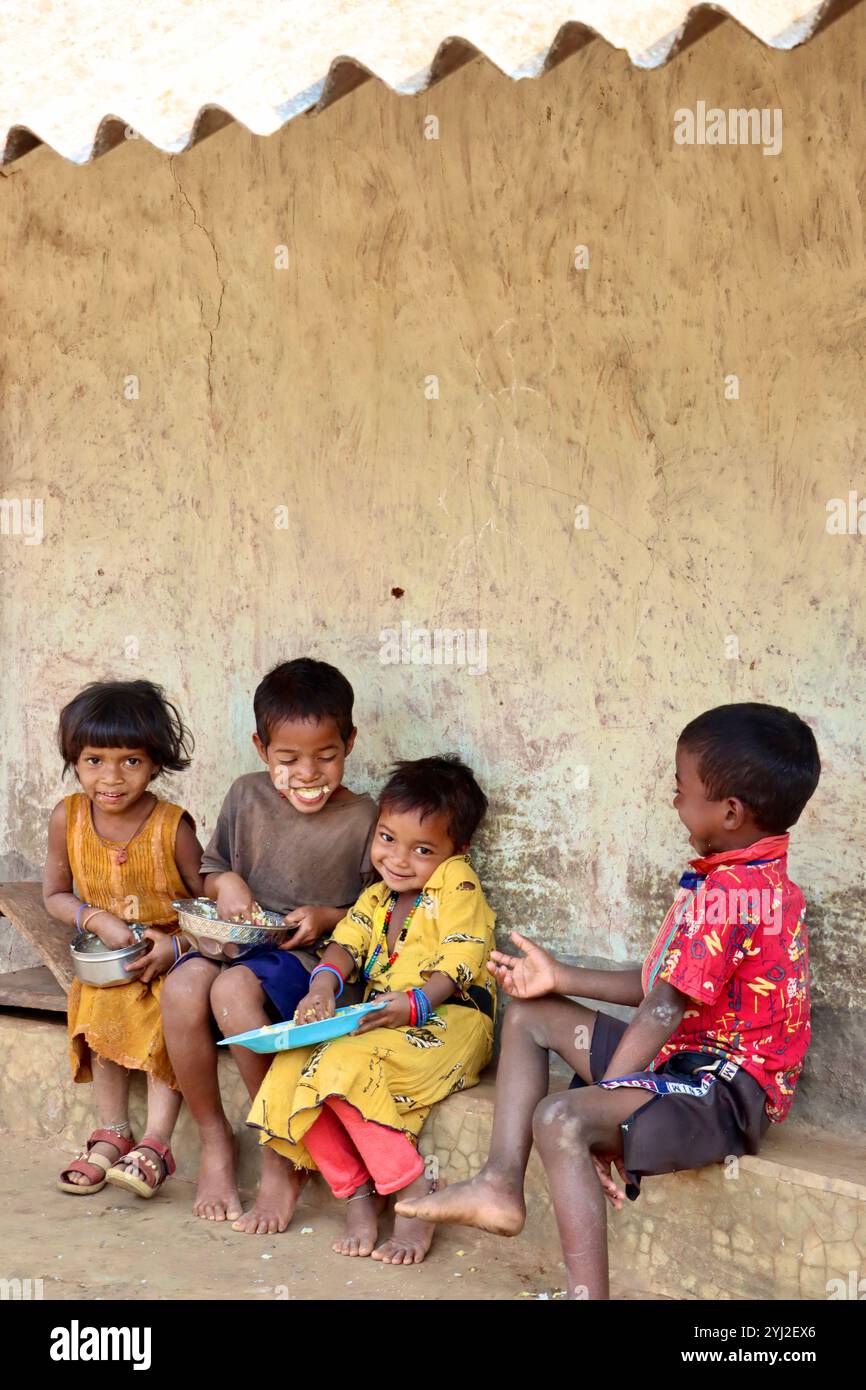North east Indian children sitting together Stock Photo - Alamy