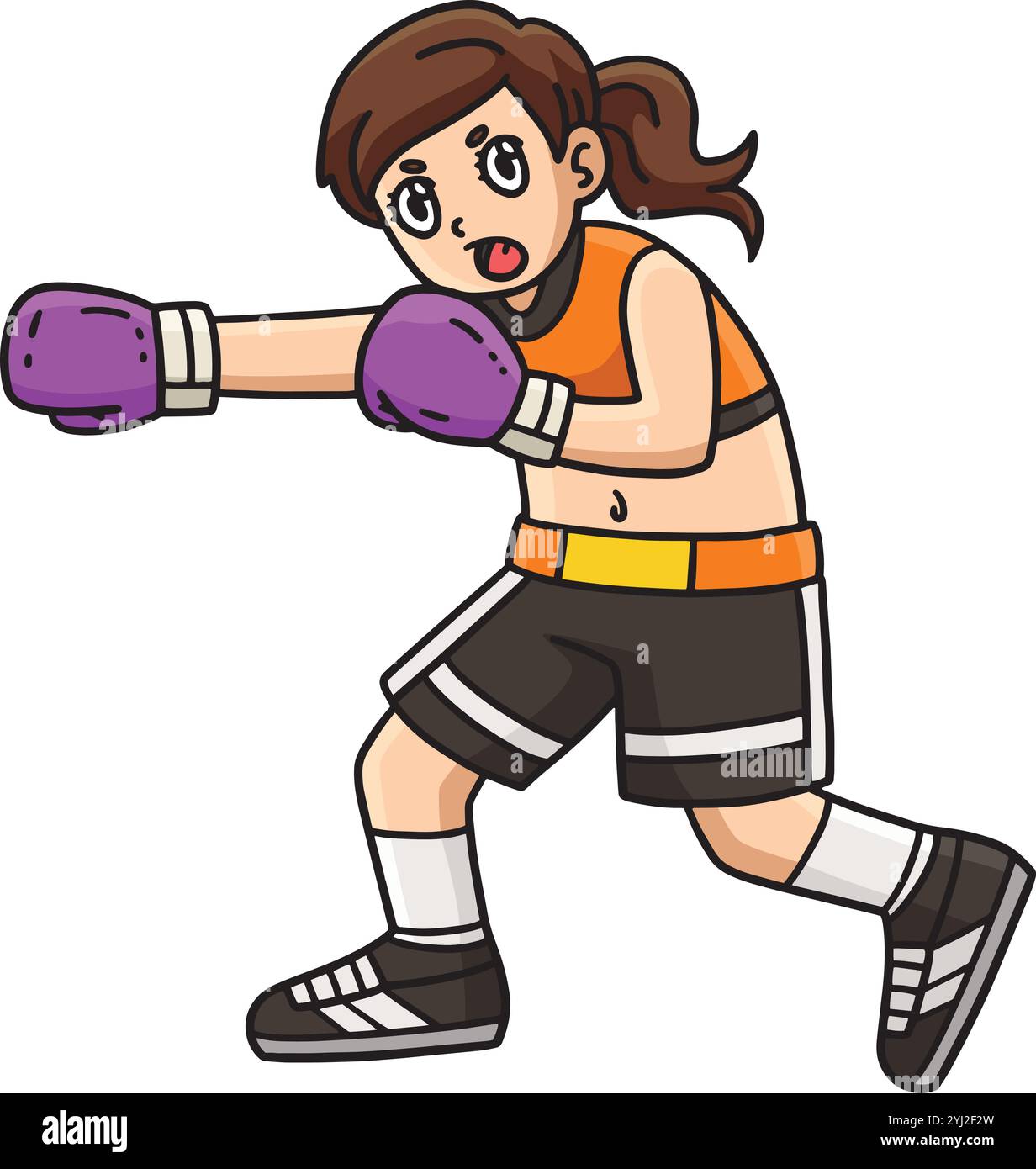 Cartoon female fighter hi-res stock photography and images - Alamy
