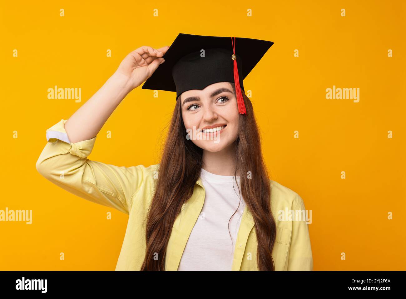 Orange graduation hi-res stock photography and images - Alamy