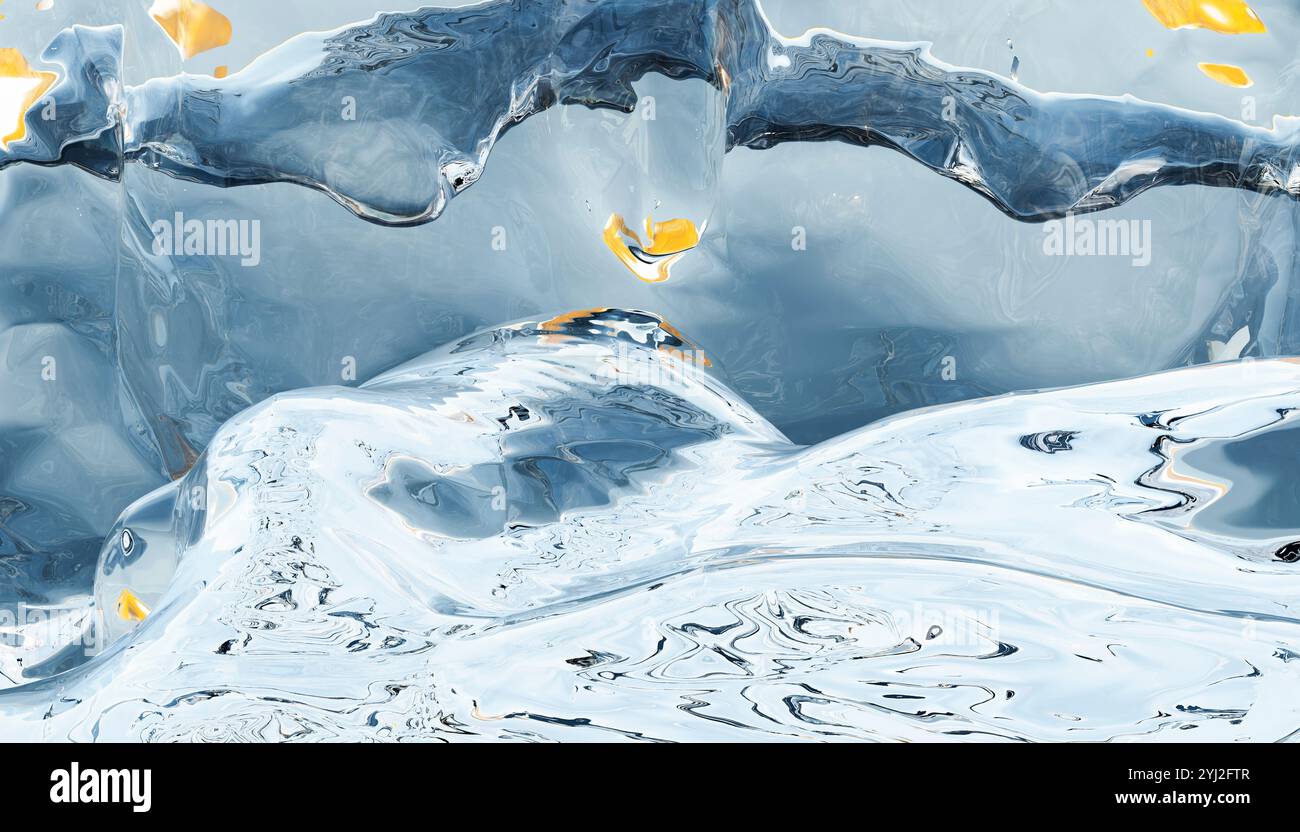 Illustration of Abstract art showing swirling patterns of blue and ...