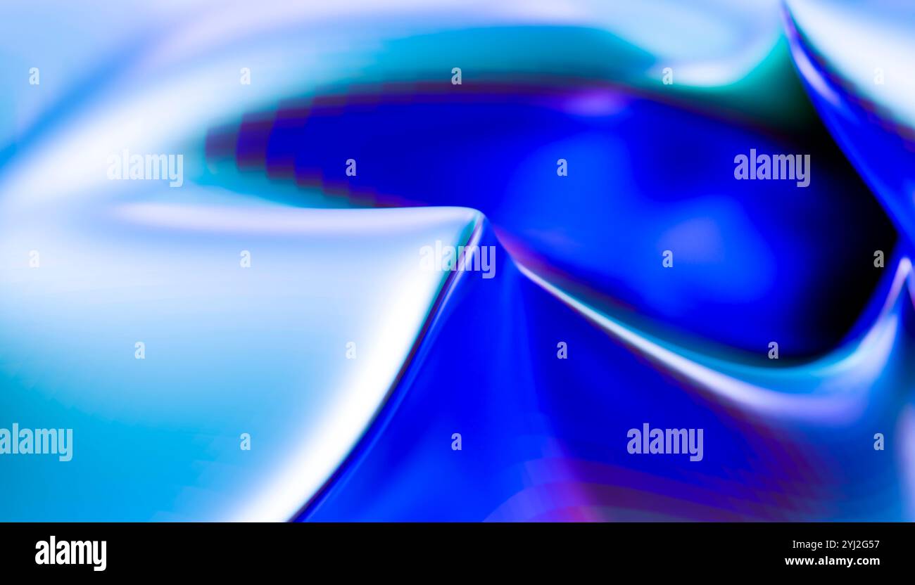 Abstract blue and purple digital art with smooth curves and flowing ...