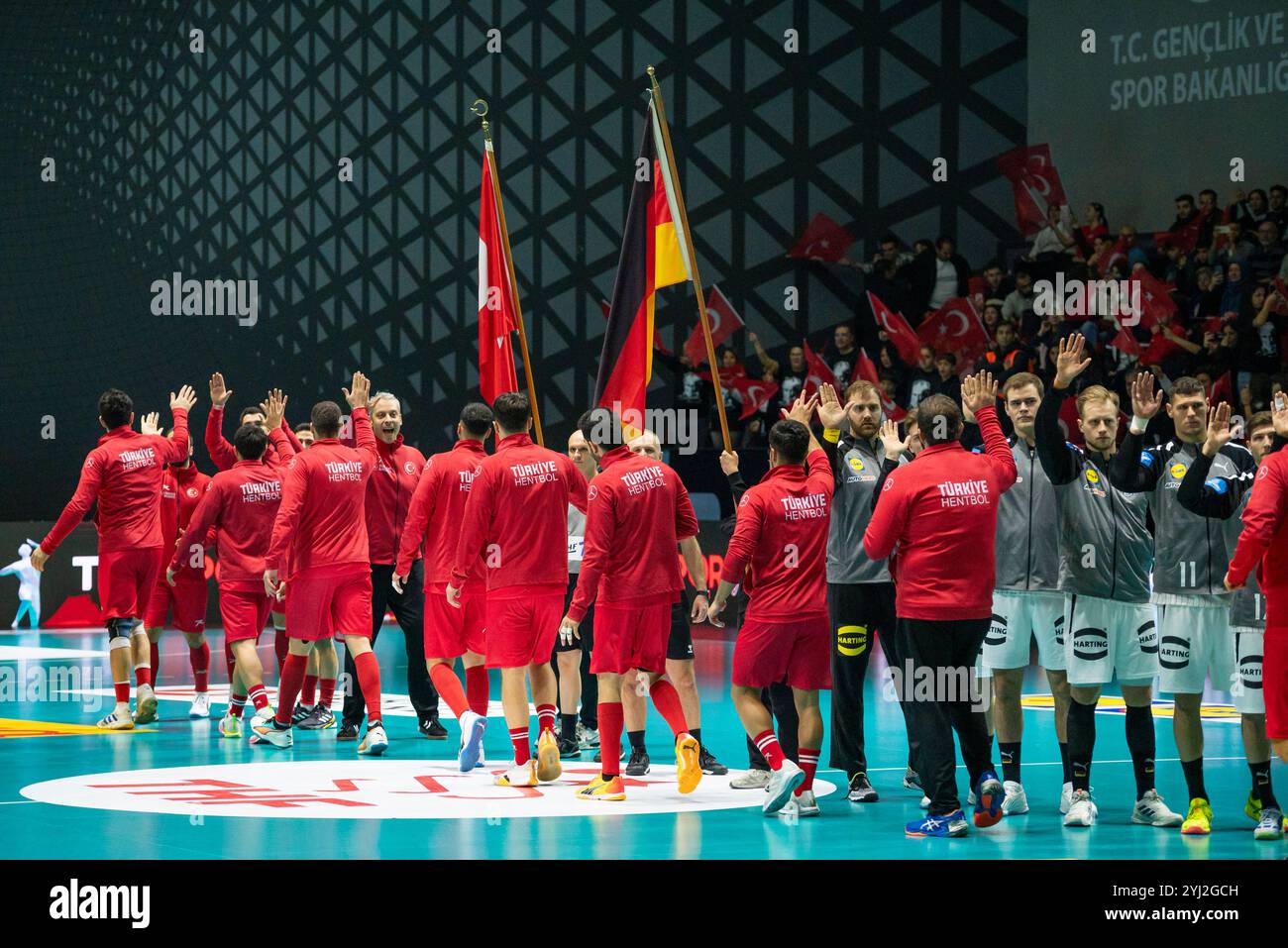 ANKARA TURKEY, November 10, 2024: Turkish Men's Handball national team ...