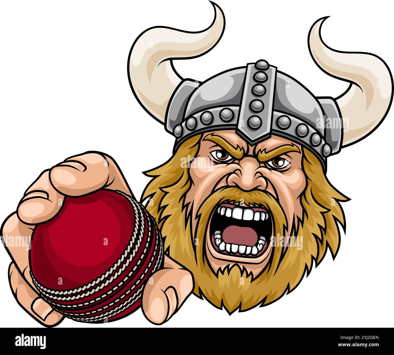 Viking Cricket Ball Sports Team Mascot Man Stock Vector Image & Art - Alamy