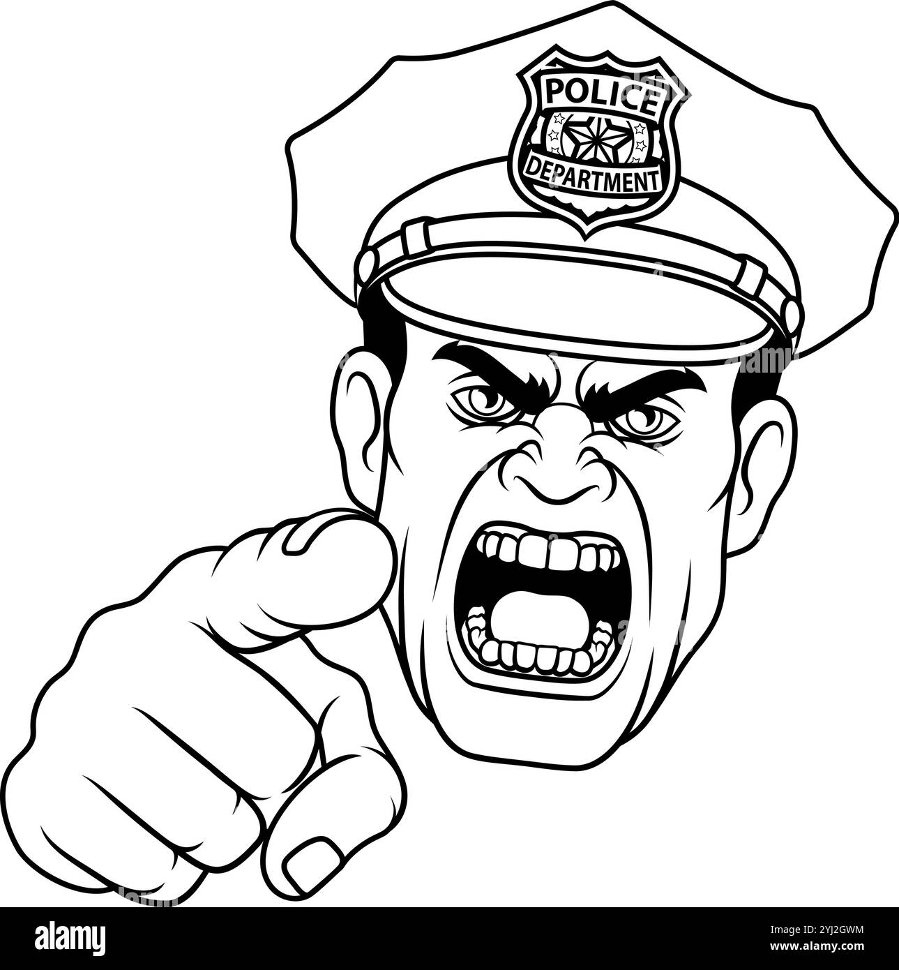 Scary cartoon guy Cut Out Stock Images & Pictures - Alamy