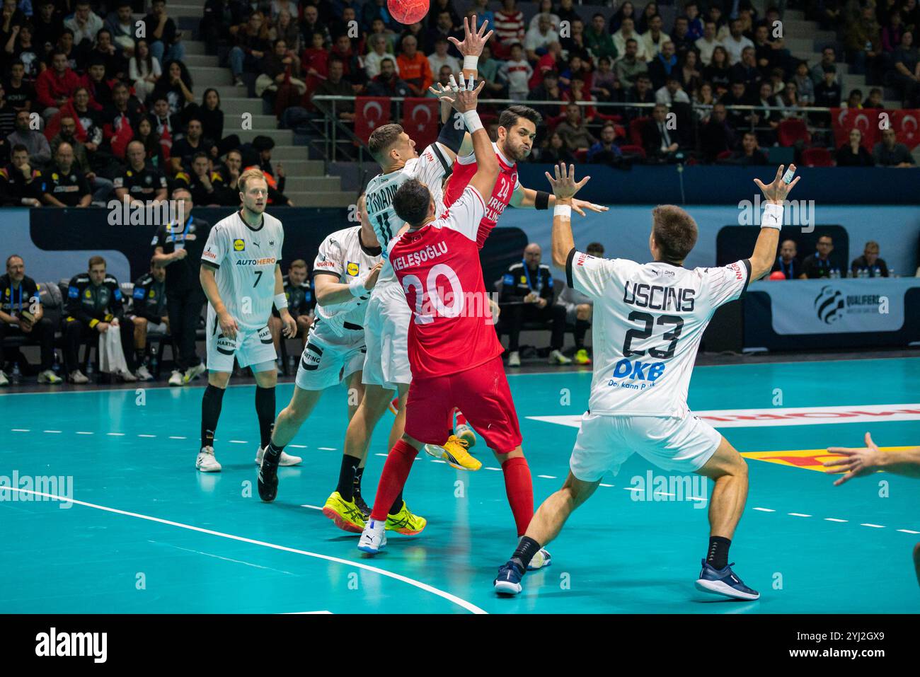 ANKARA TURKEY, November 10, 2024: Turkish Men's Handball national team ...