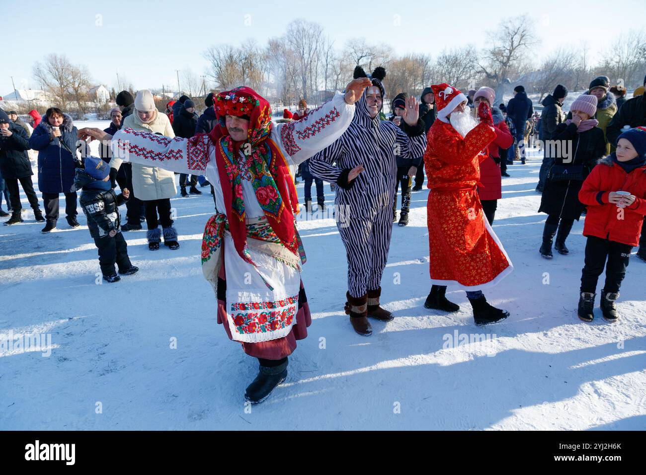 Ukraine, the city of Romny, January 19, 2022: the feast of the Baptism ...