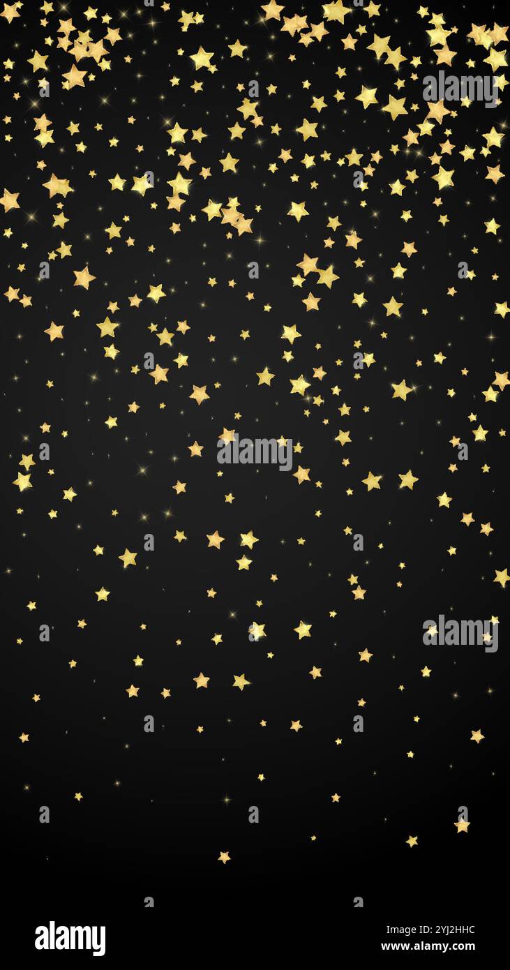 Magic stars vector overlay. Gold stars scattered around randomly ...