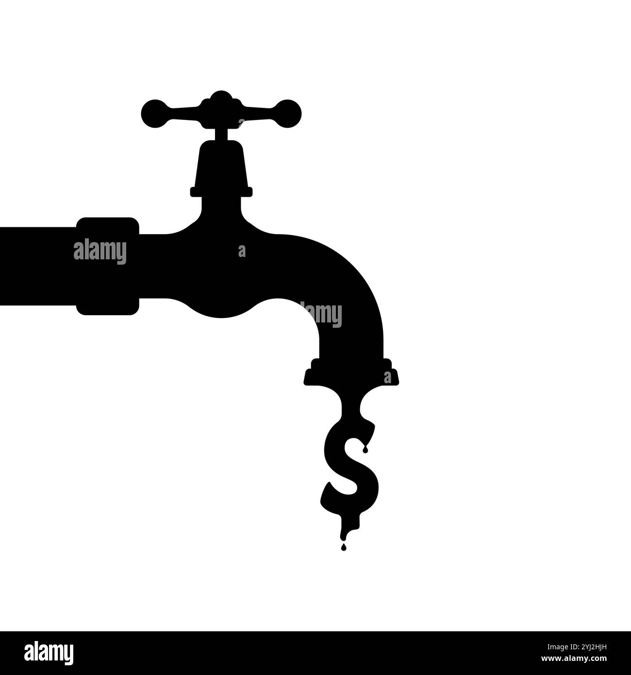 Money flowing tap Black and White Stock Photos & Images - Alamy