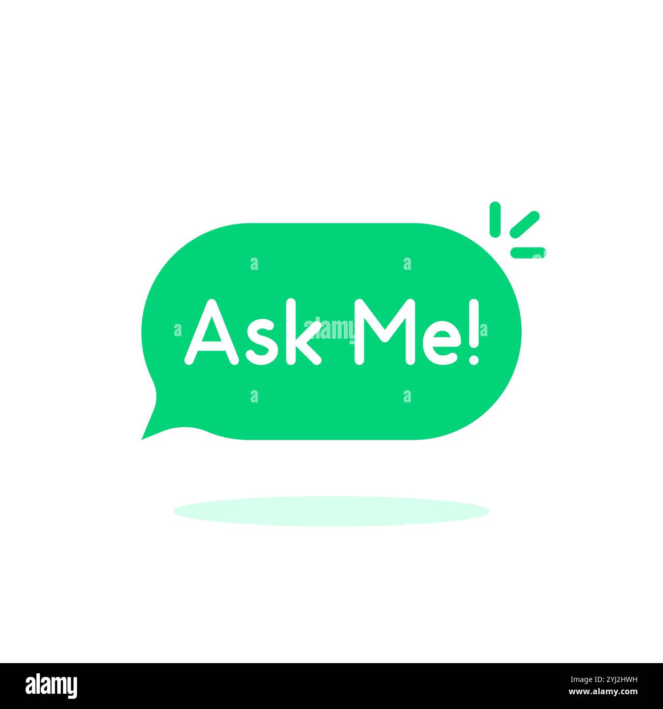 Green quiz icon speech hi-res stock photography and images - Alamy