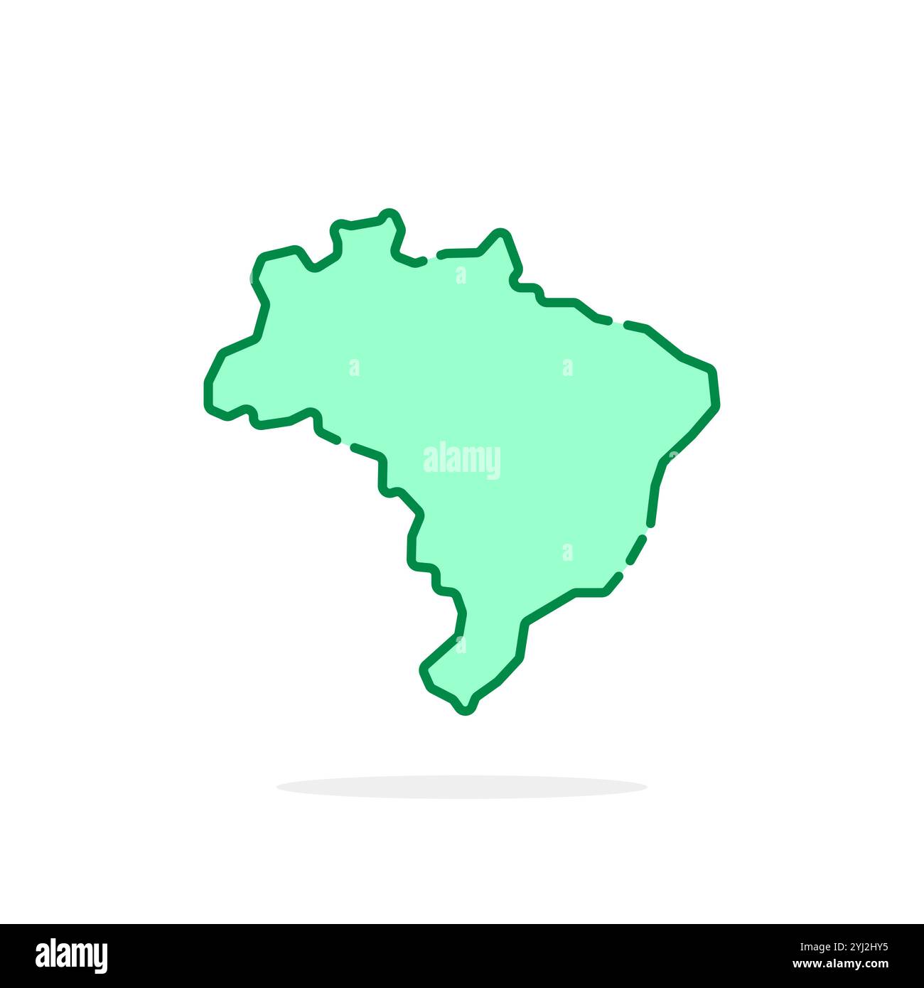 green cartoon linear brazil simple icon Stock Vector Image & Art - Alamy