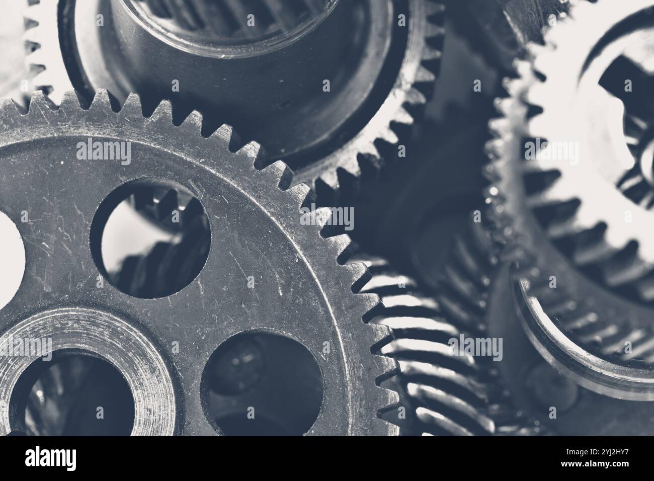 Close-up view of stack of gears Stock Photo - Alamy