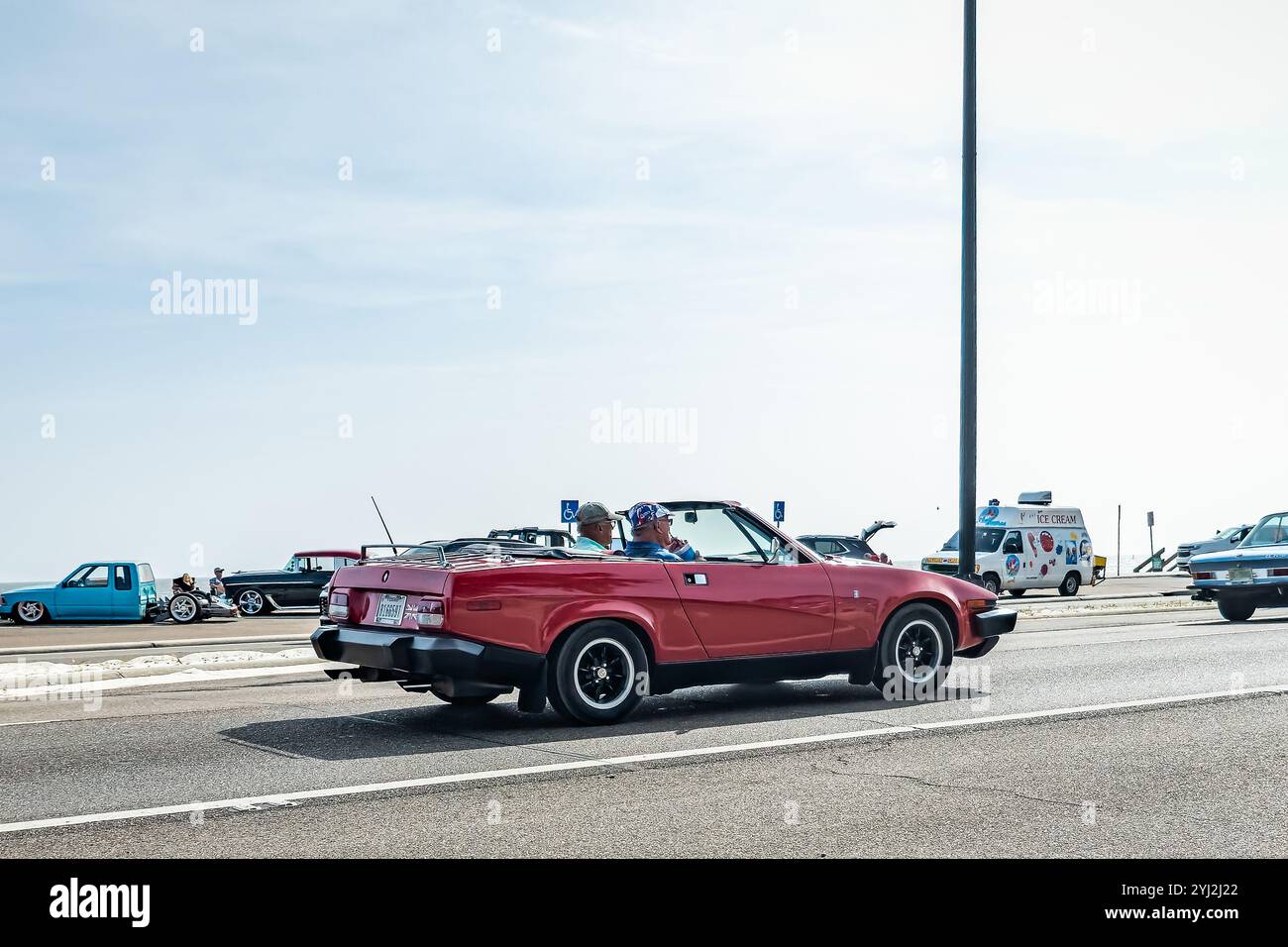 Gulfport, MS - October 04, 2023: Wide angle rear corner view of a 1981 ...