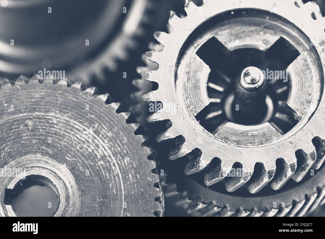 Close-up view of stack of gears Stock Photo - Alamy