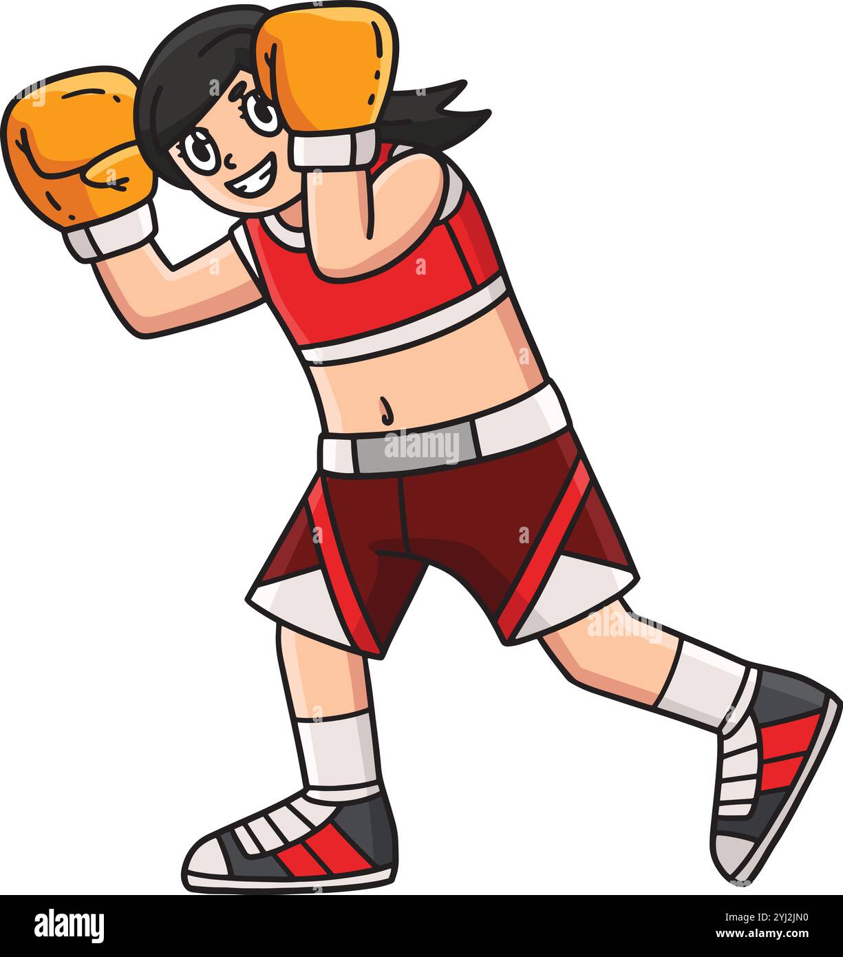Cartoon female fighter hi-res stock photography and images - Alamy