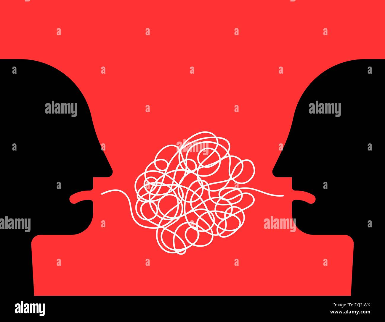 difficult communion between two people Stock Vector Image & Art - Alamy