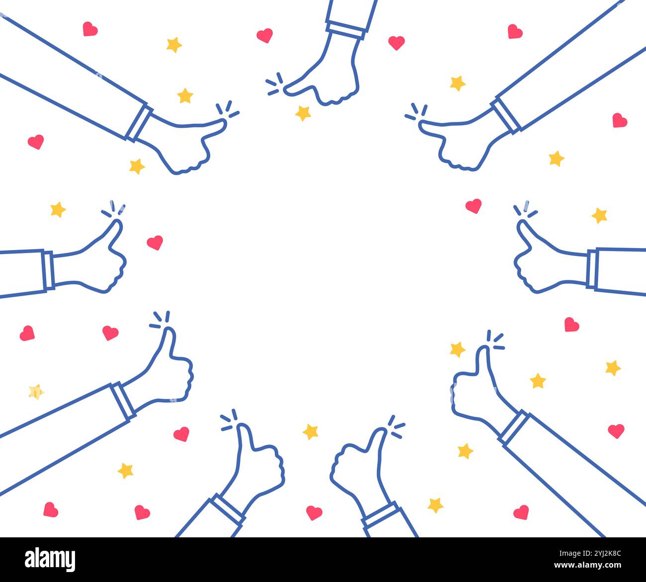 Thumbs up star line Cut Out Stock Images & Pictures - Alamy
