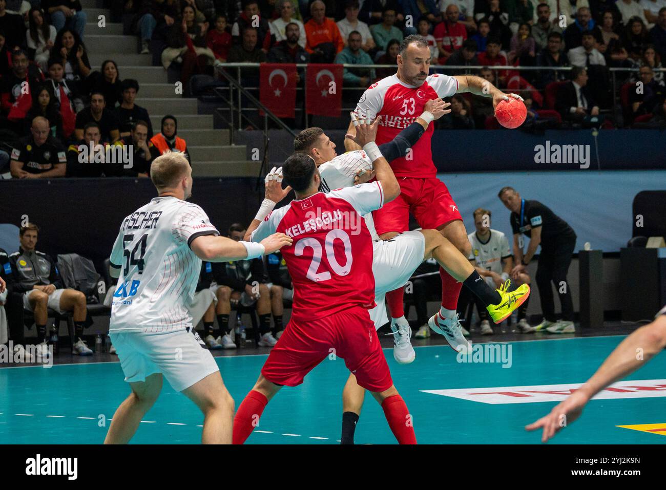 ANKARA TURKEY, November 10, 2024: Turkish Men's Handball national team ...