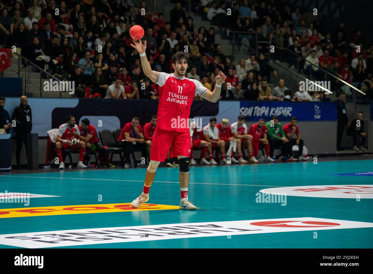 ANKARA TURKEY, November 10, 2024: Turkish Men's Handball national team ...