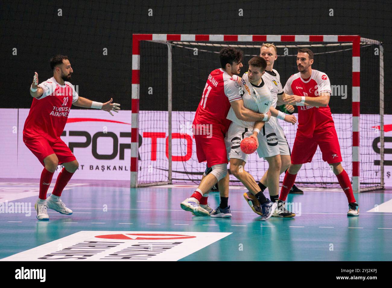 ANKARA TURKEY, November 10, 2024: Turkish Men's Handball national team ...