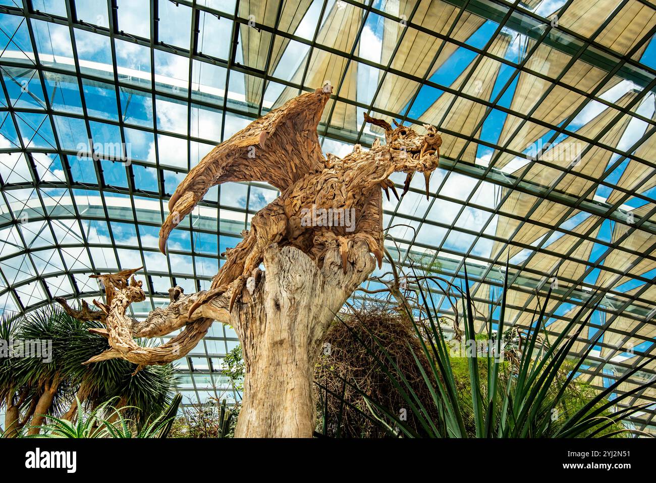 One of a series of sculptures made from driftwood by Philippines based ...