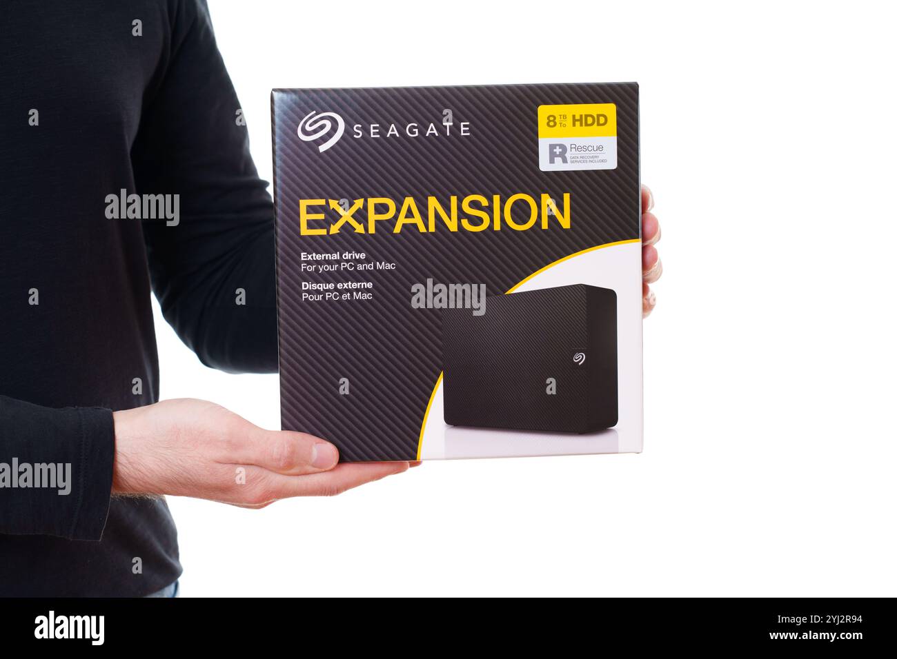 Kyiv, Ukraine - October 23, 2024: Person holding a retail box of ...