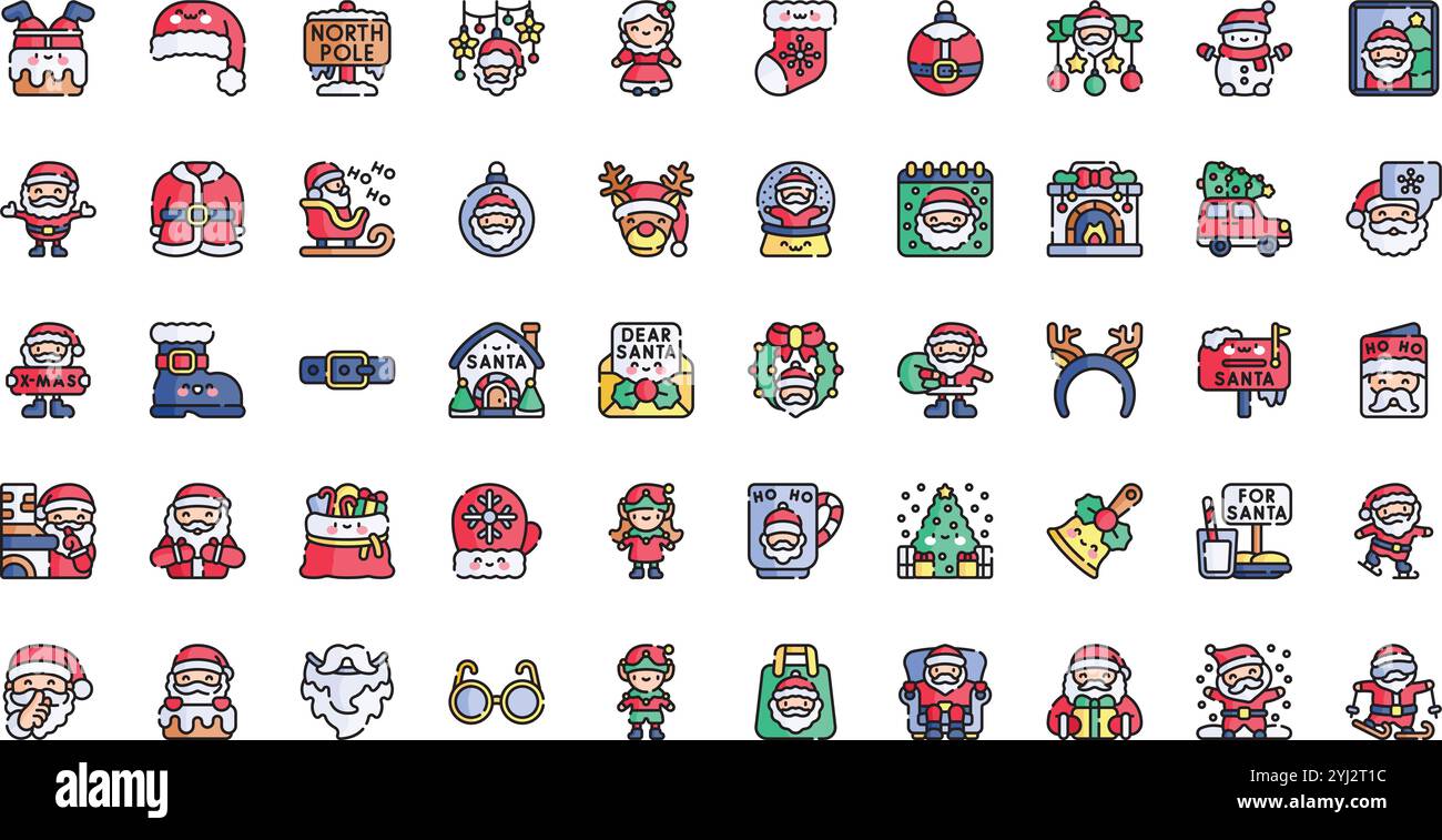 Santa claus icons High-Quality Vector Icons Collection with Editable ...