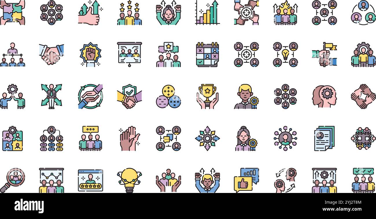 Team building icons High-Quality Vector Icons Collection with Editable ...