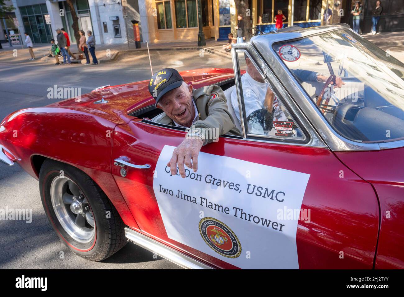 Austin, Texas, USA. 11th Nov, 2024. Marine Corps veteran DON GRAVES, 99 ...