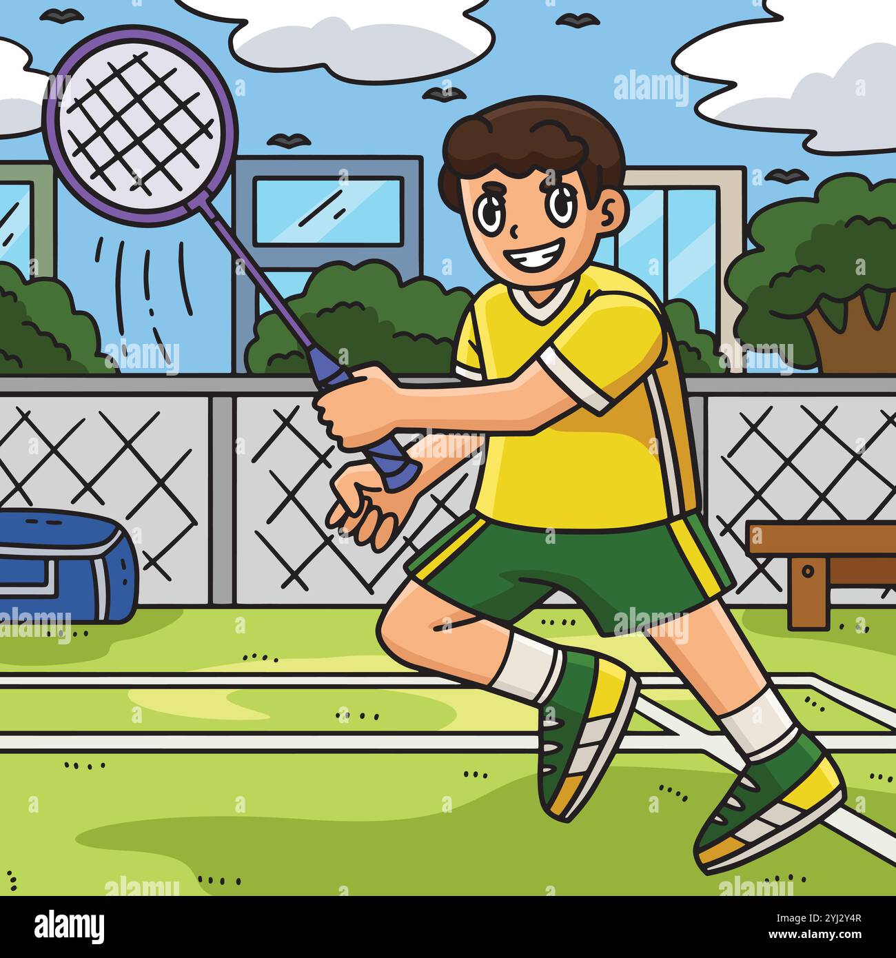 Cartoon badminton hi-res stock photography and images - Alamy