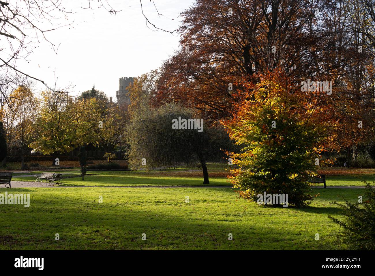 St. Nicholas Park in autumn, Warwick, Warwickshire, England, UK Stock ...