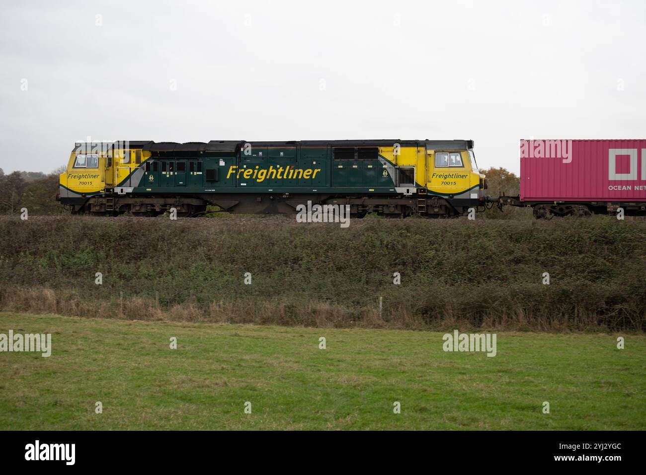 Freightliner class 70 diesel locomotive No. 70015, Warwickshire, UK ...