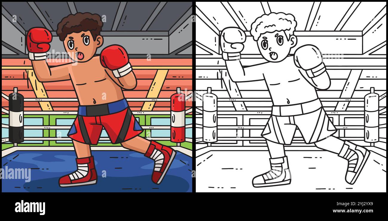 Boxing Boxer doing an Uppercut Punch Illustration Stock Vector Image ...