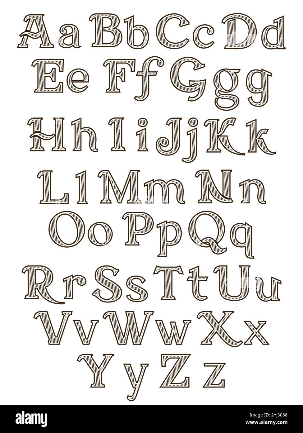 Letter engraving Cut Out Stock Images & Pictures - Alamy