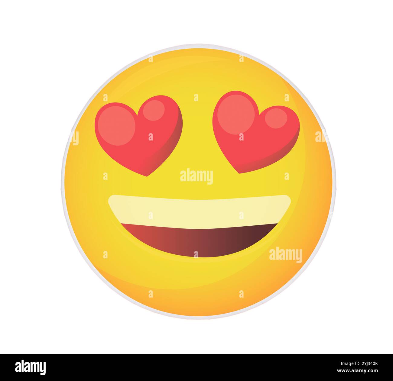Smiling face heart eyes on Cut Out Stock Images & Pictures - Alamy