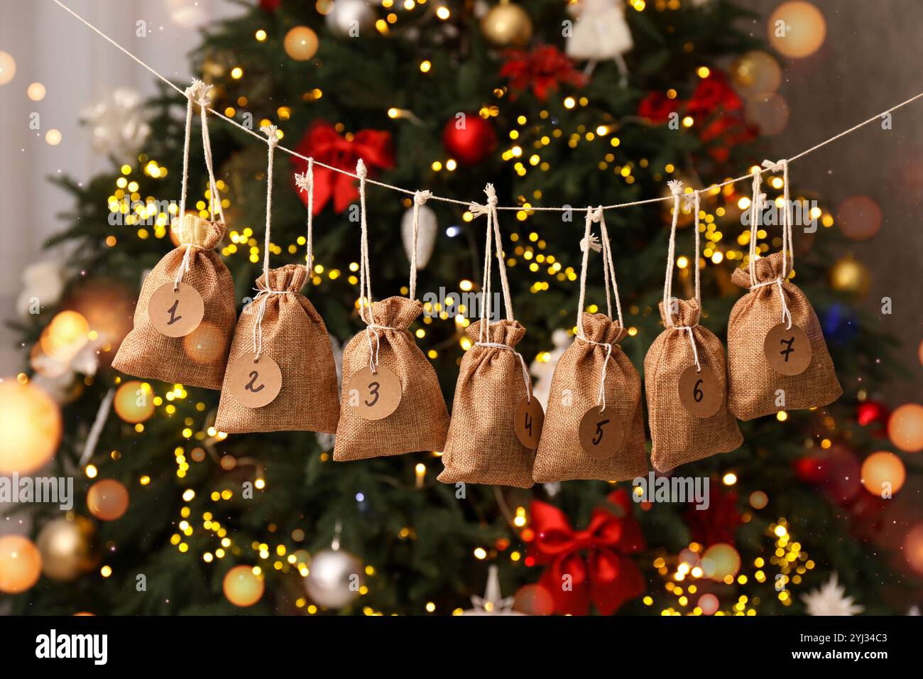 Santa advent calendar hanging hi-res stock photography and images - Alamy
