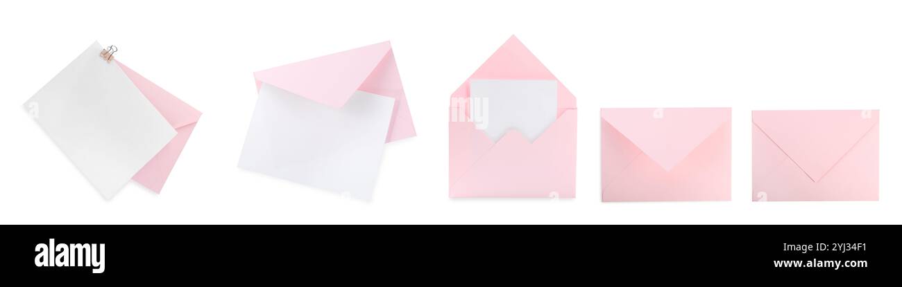 Pink blank sheet paper Cut Out Stock Images & Pictures - Alamy
