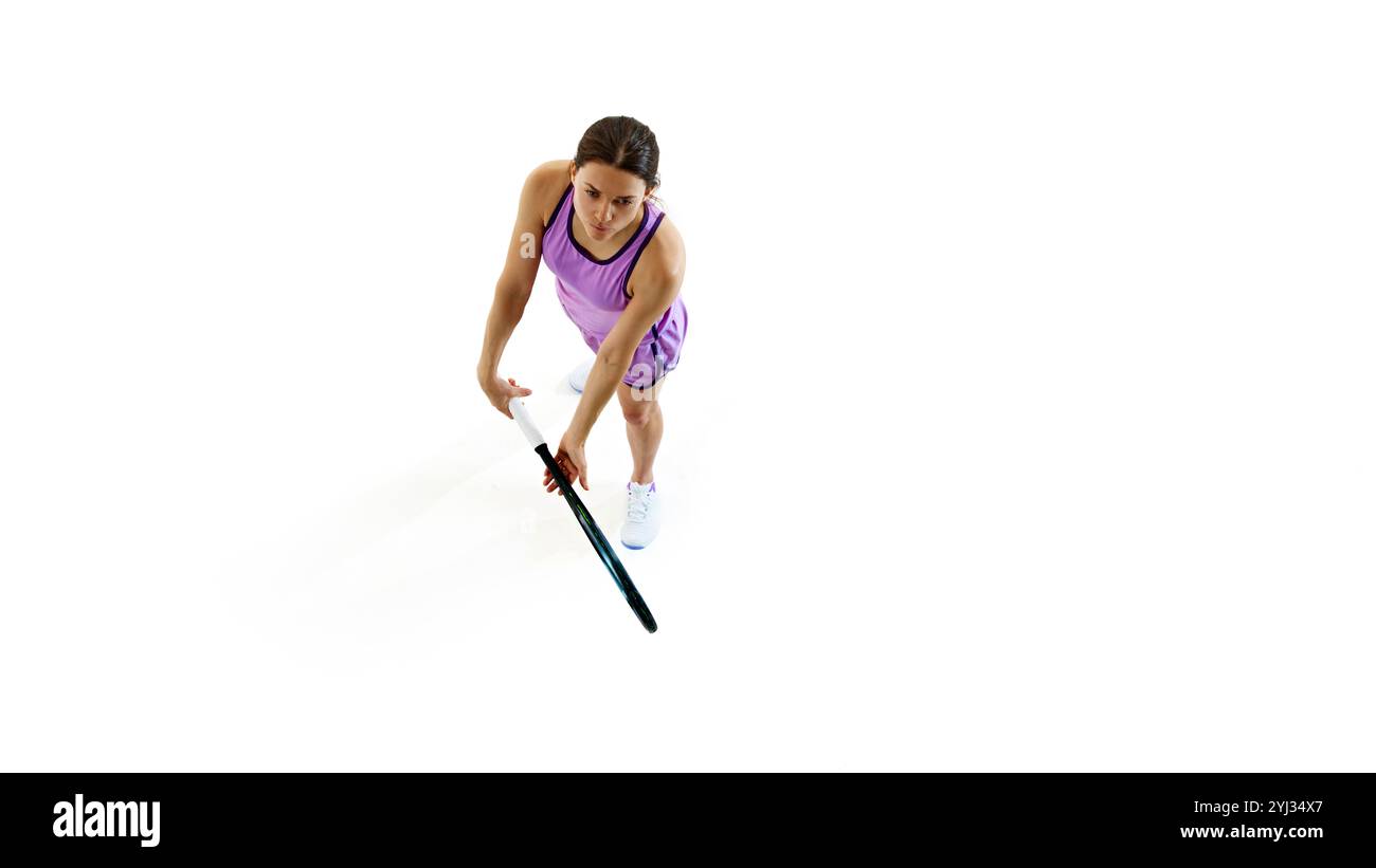 Tennis player serving ball start Cut Out Stock Images & Pictures - Alamy