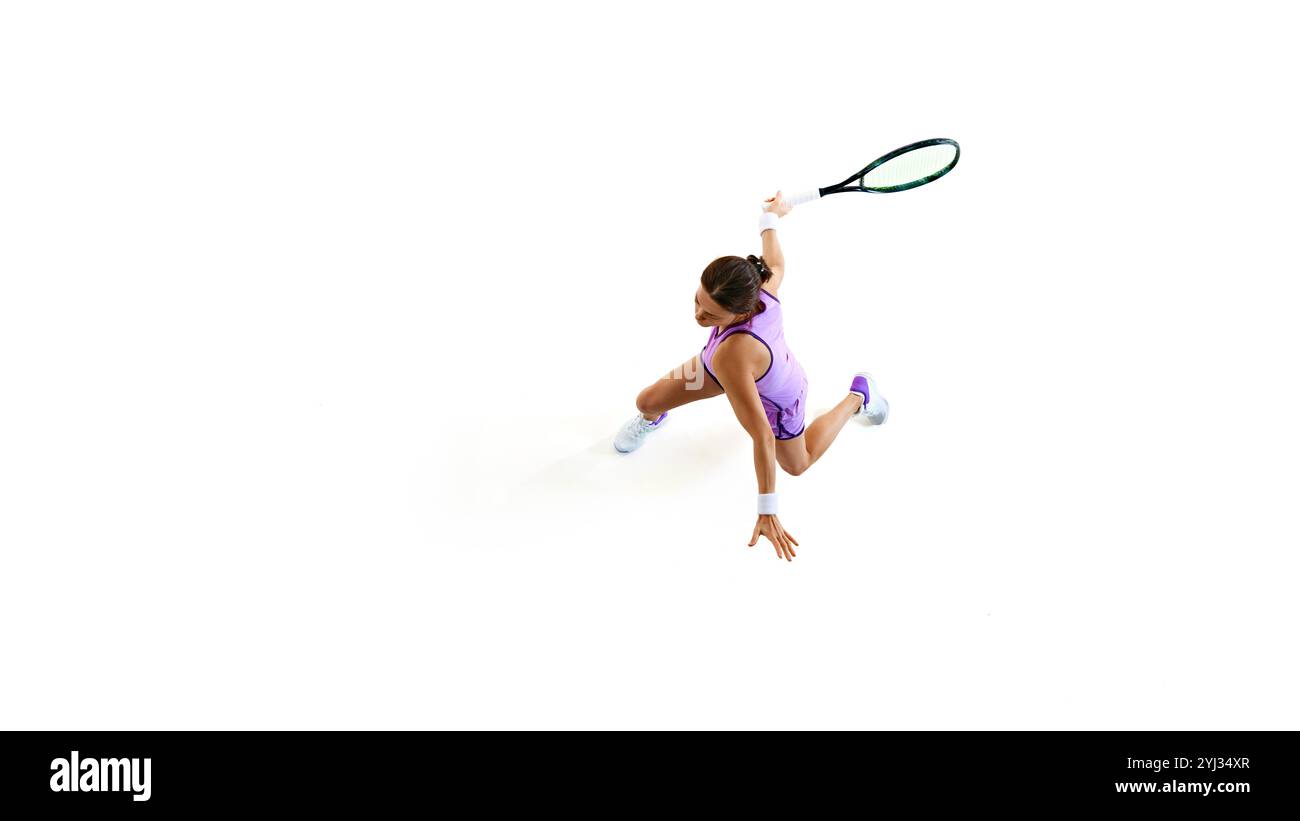 Tennis player prepares to hit, displaying readiness and focus ...