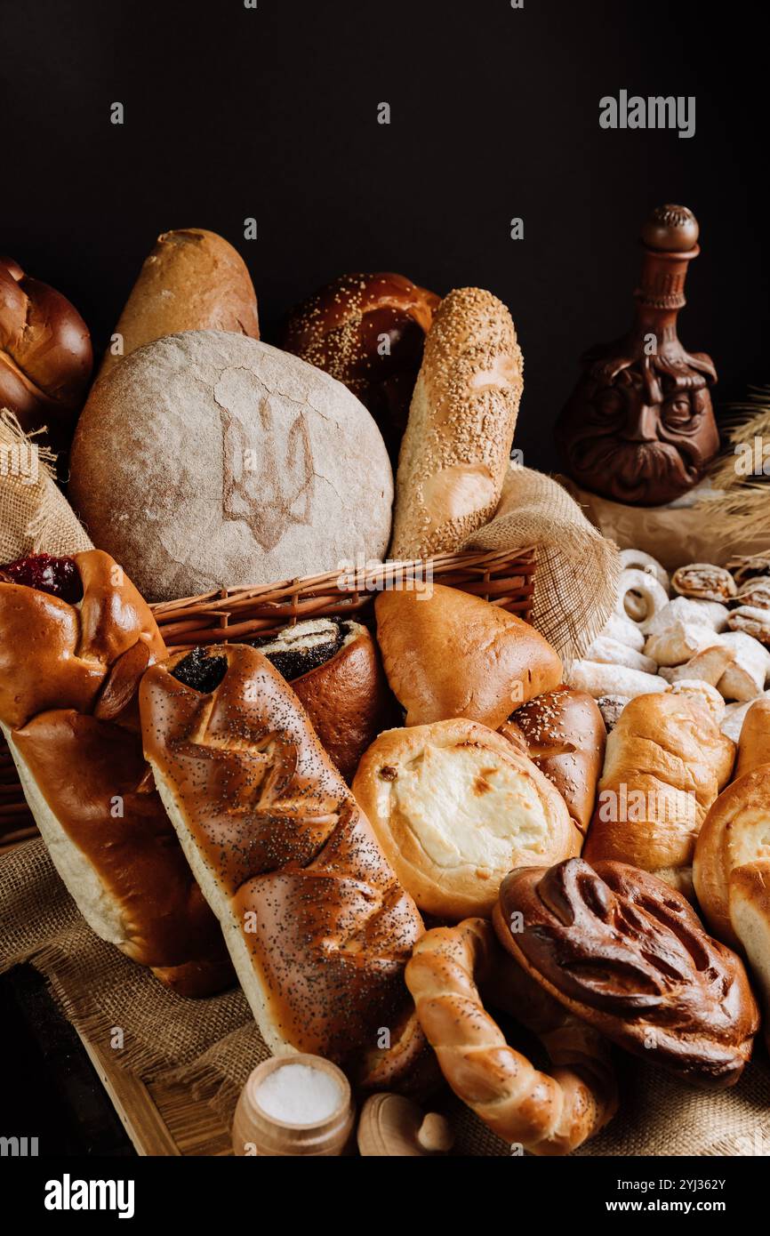 Traditional Ukrainian bread and pastries, showcasing heritage baking ...
