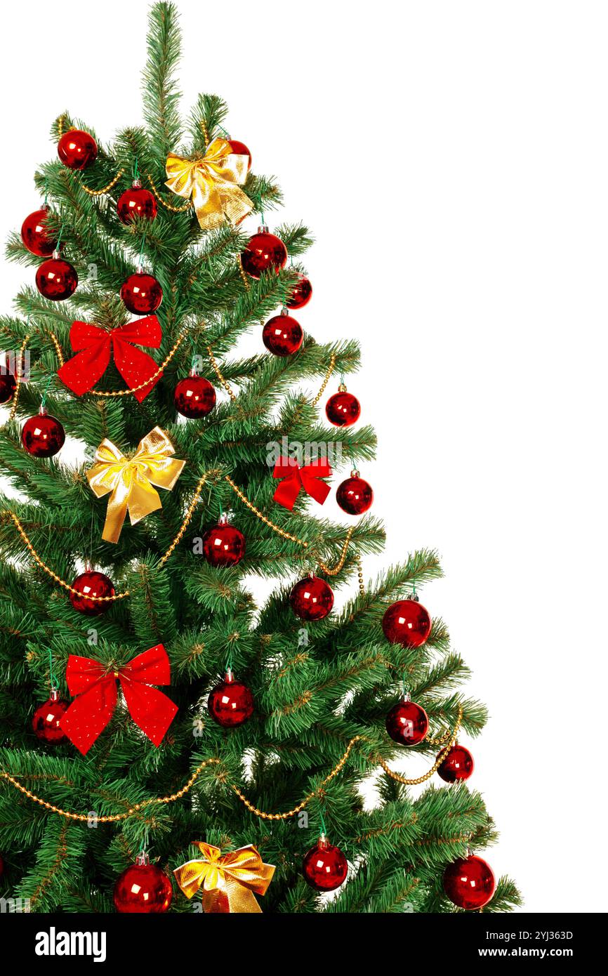Christmas Tree isolated on white background Stock Photo - Alamy