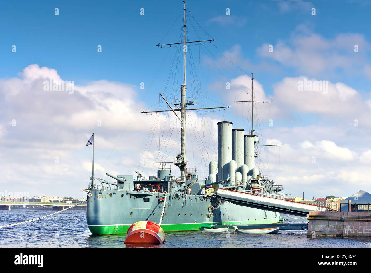 Cruiser Avrora in the Saint-Petersburg. Russia Stock Photo - Alamy