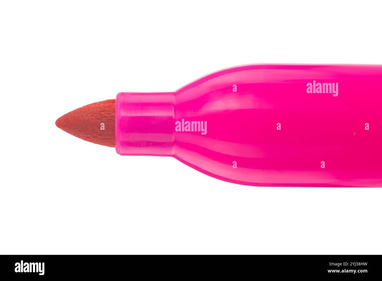 Pink Marker Tip Close Up on White Background Stock Photo - Alamy