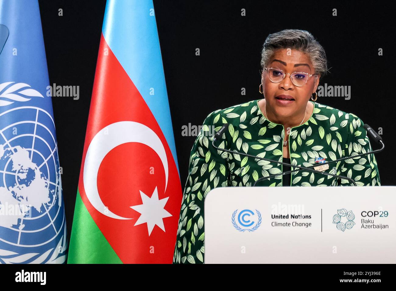 Baku, Azerbaijan. 13th Nov, 2024. Judith Suminwa Tuluka, Prime Minister ...
