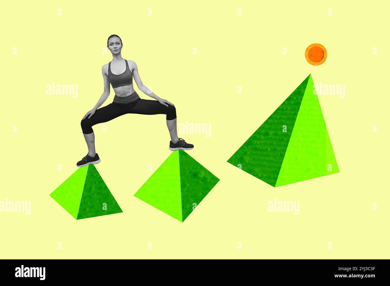 Composite trend artwork sketch image photo collage of young lady ...