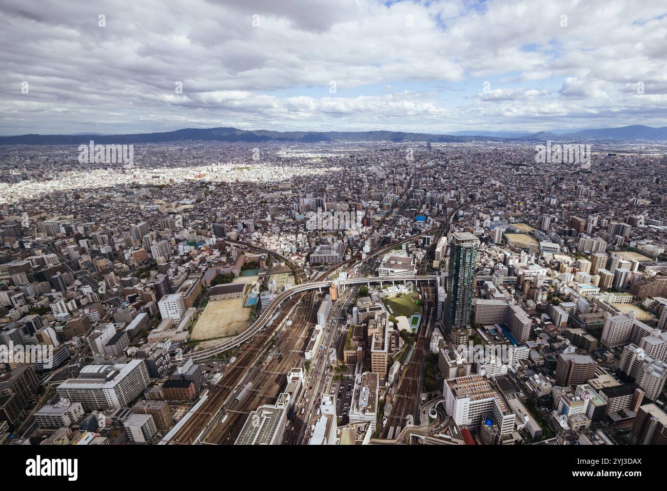 Osaka Aerial View in Japan Stock Photo - Alamy