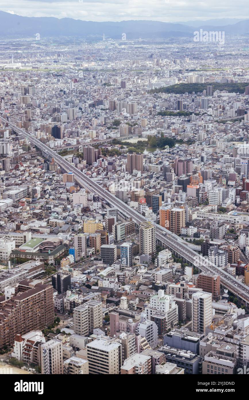 Osaka Aerial View in Japan Stock Photo - Alamy