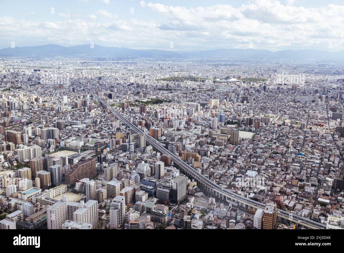 Osaka Aerial View in Japan Stock Photo - Alamy
