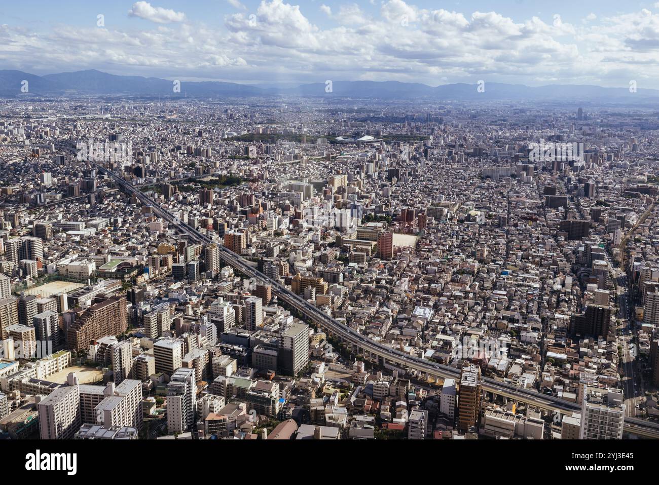 Osaka Aerial View in Japan Stock Photo - Alamy